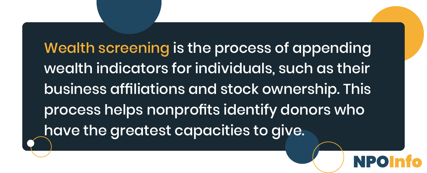 Wealth Screening for Nonprofits: The Definitive Guide - NPO Info